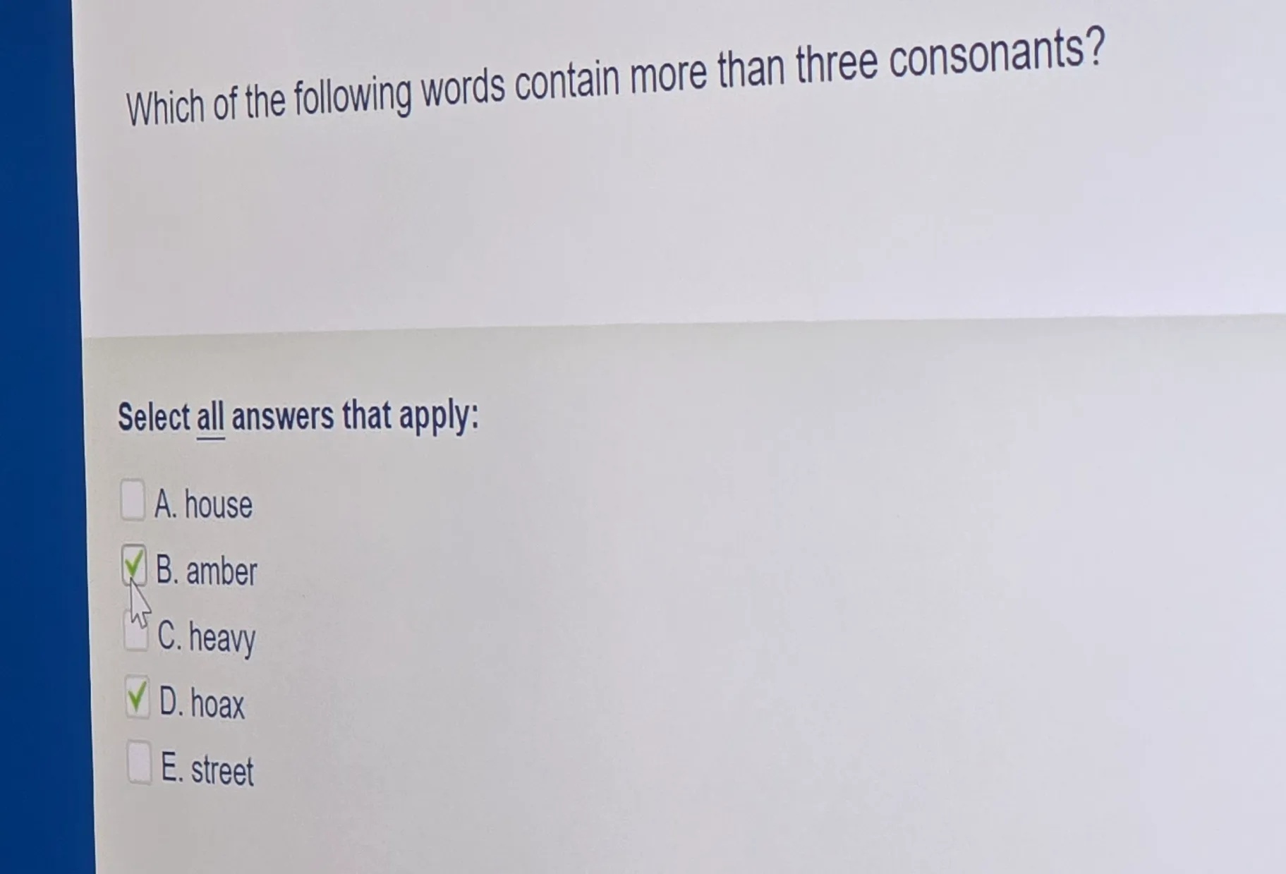Which of the following words contain more | StudyX