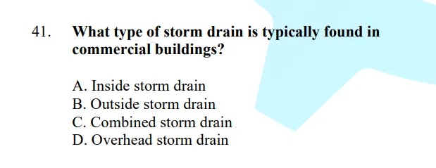 41 What type of storm drain is typically | StudyX