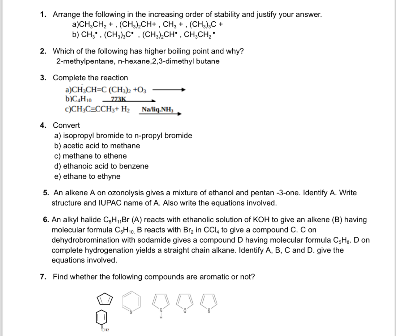 1 Arrange the following in the increasing | StudyX
