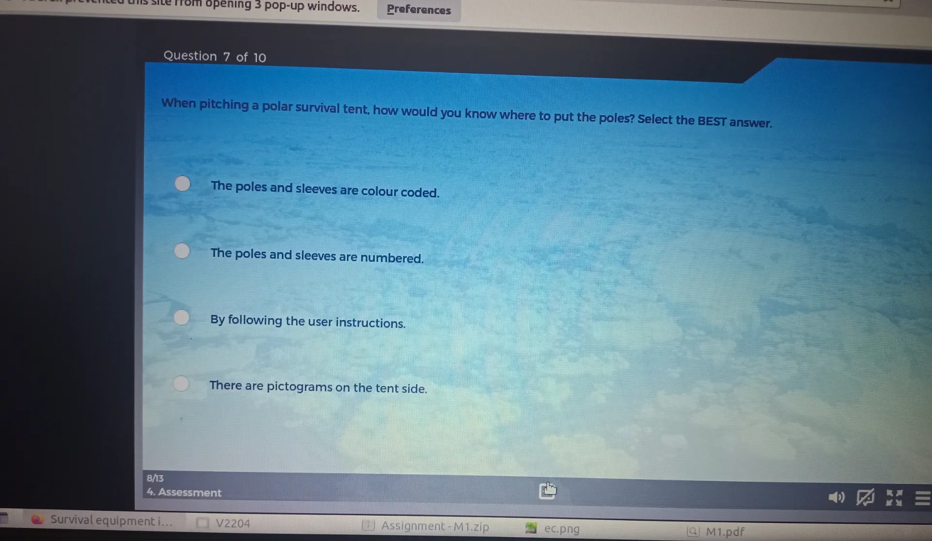 Question 7 of 10 When pitching a polar | StudyX