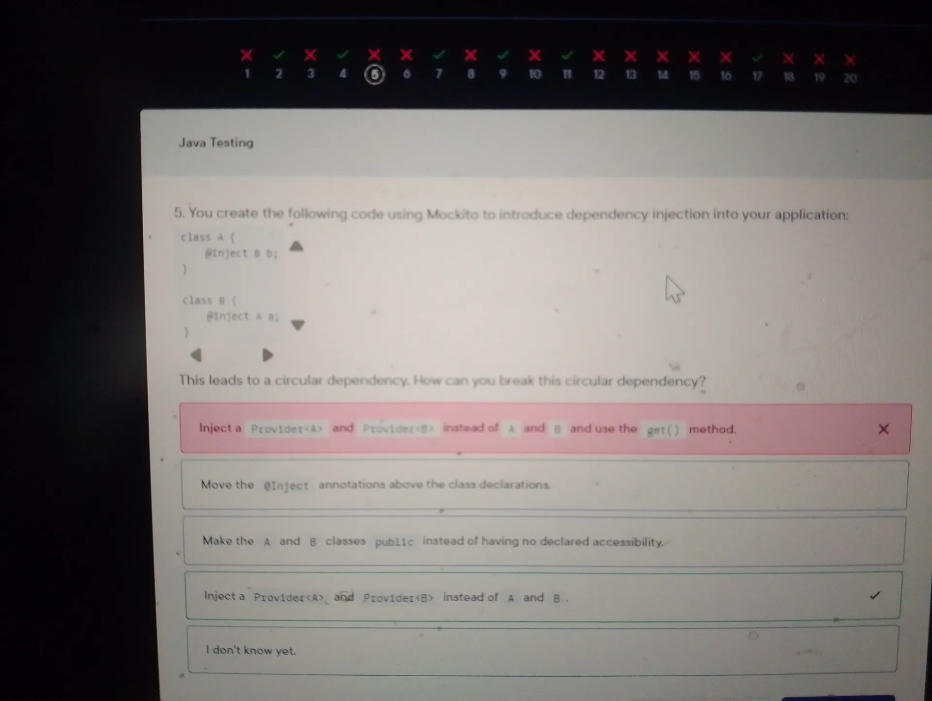 5 You create the following code using | StudyX
