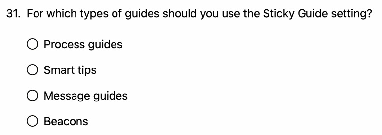 31 For which types of guides should you use | StudyX