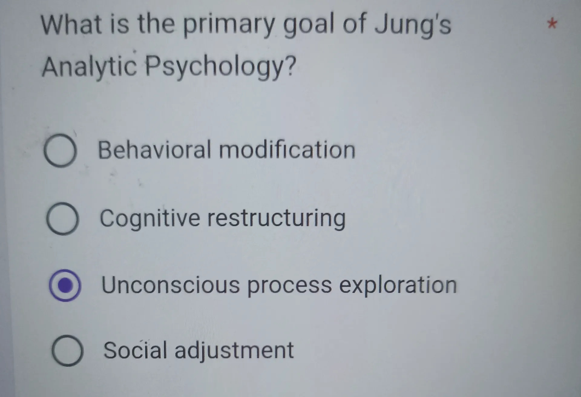 What is the primary goal of Jungs Analytic | StudyX