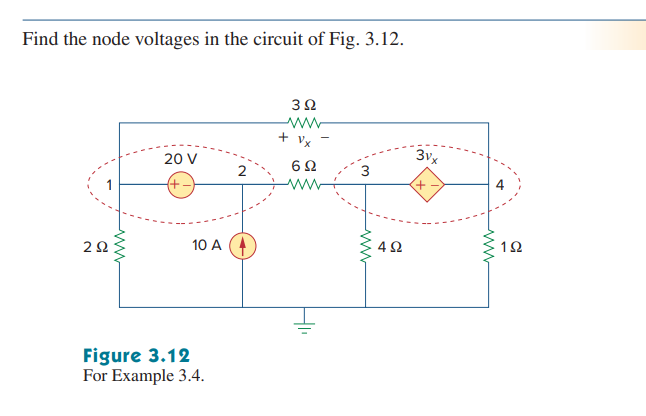 Find the node voltages in the circuit of Fig | StudyX