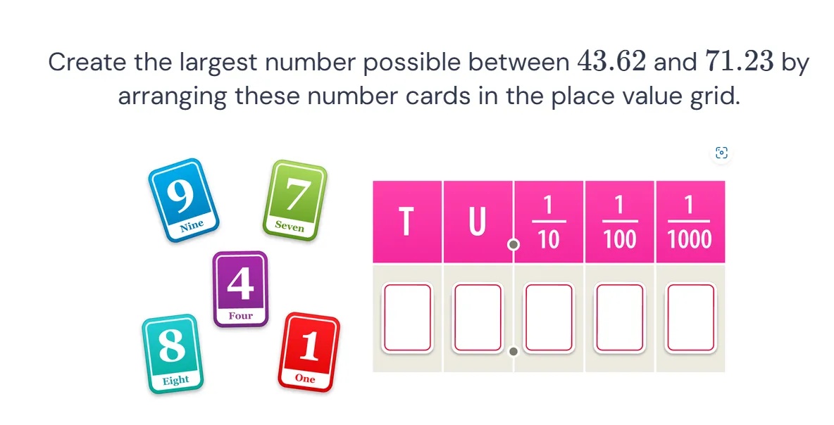 Create the largest number possible between | StudyX