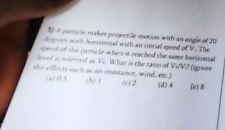 5) A particle makes projectile motion with | StudyX