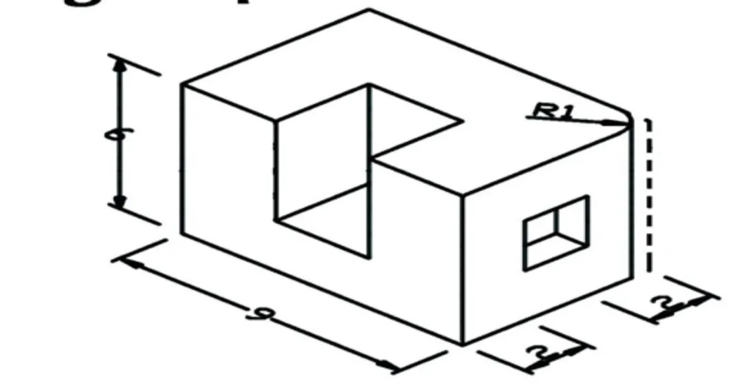 The image contains a 3D drawing of an object | StudyX
