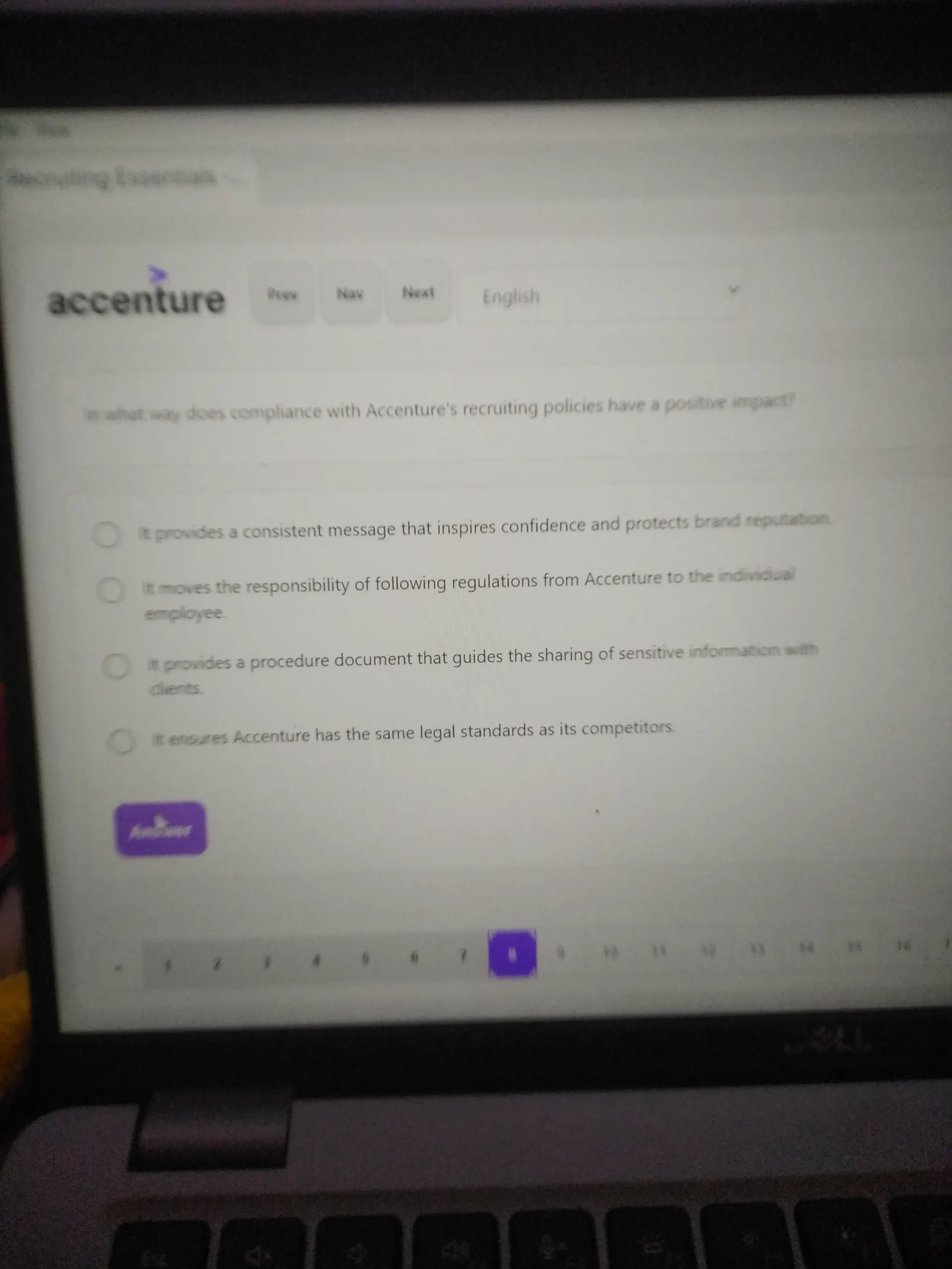 In what way does compliance with Accentures | StudyX