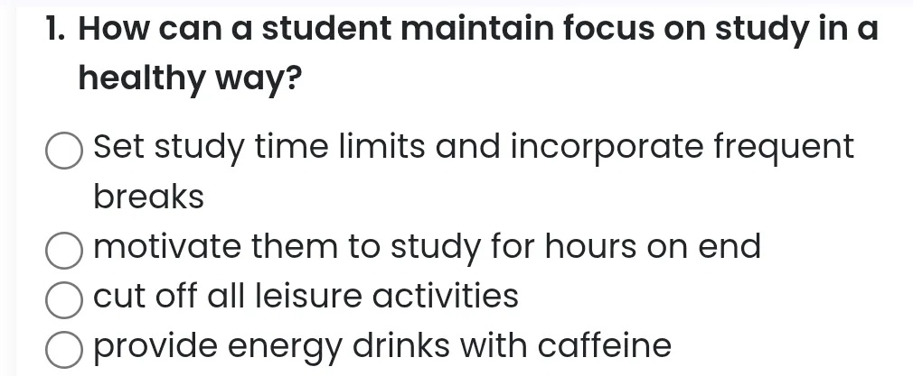 1 How can a student maintain focus on study | StudyX