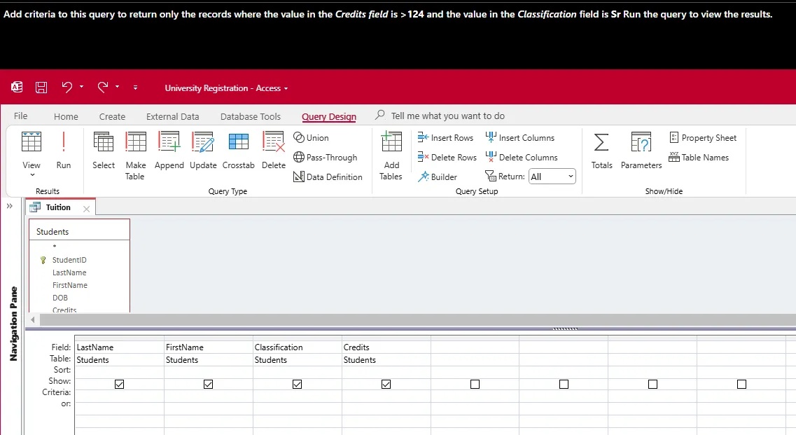 Add criteria to this query to return only | StudyX