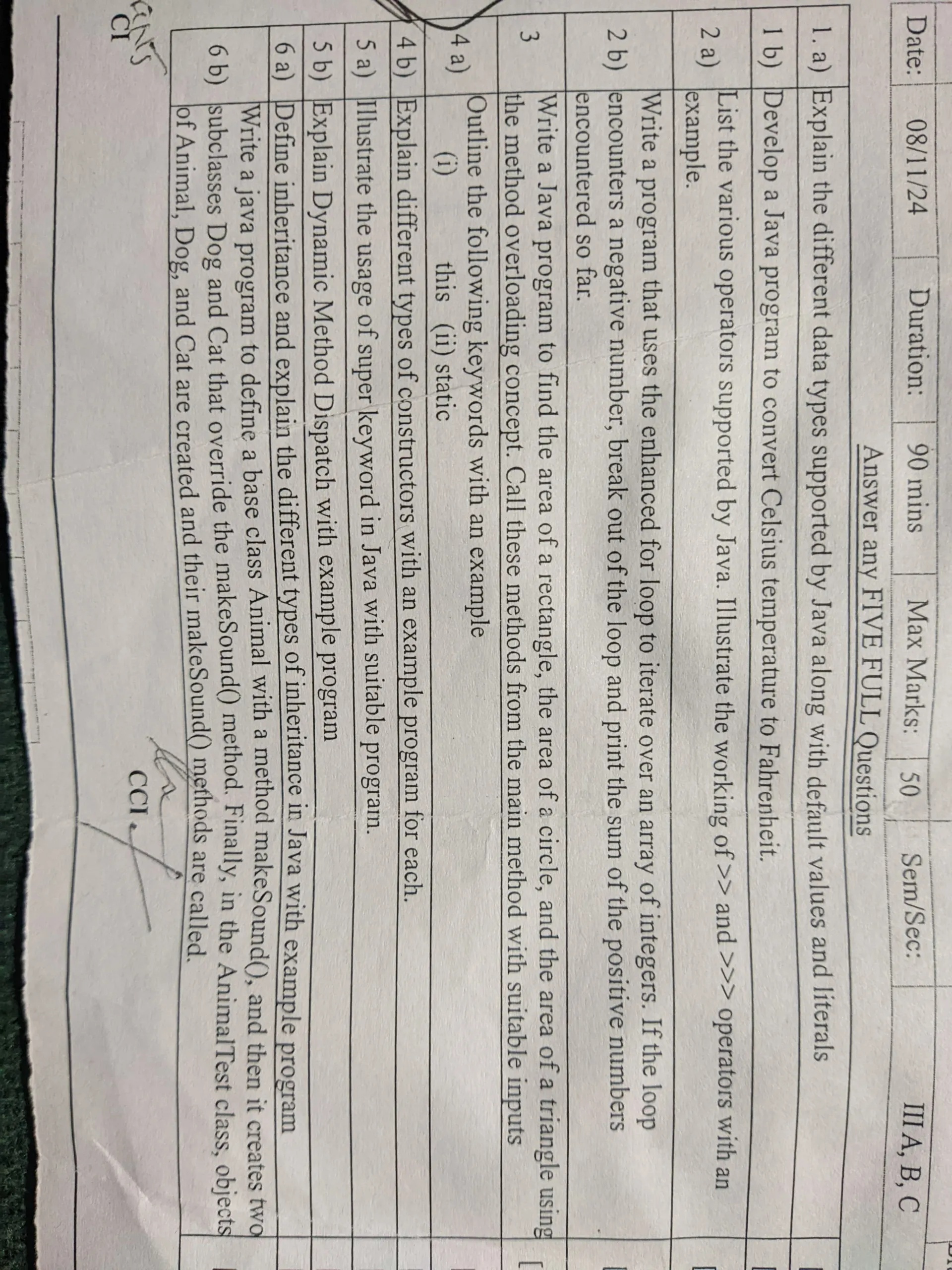 1 a) Explain the different data types | StudyX