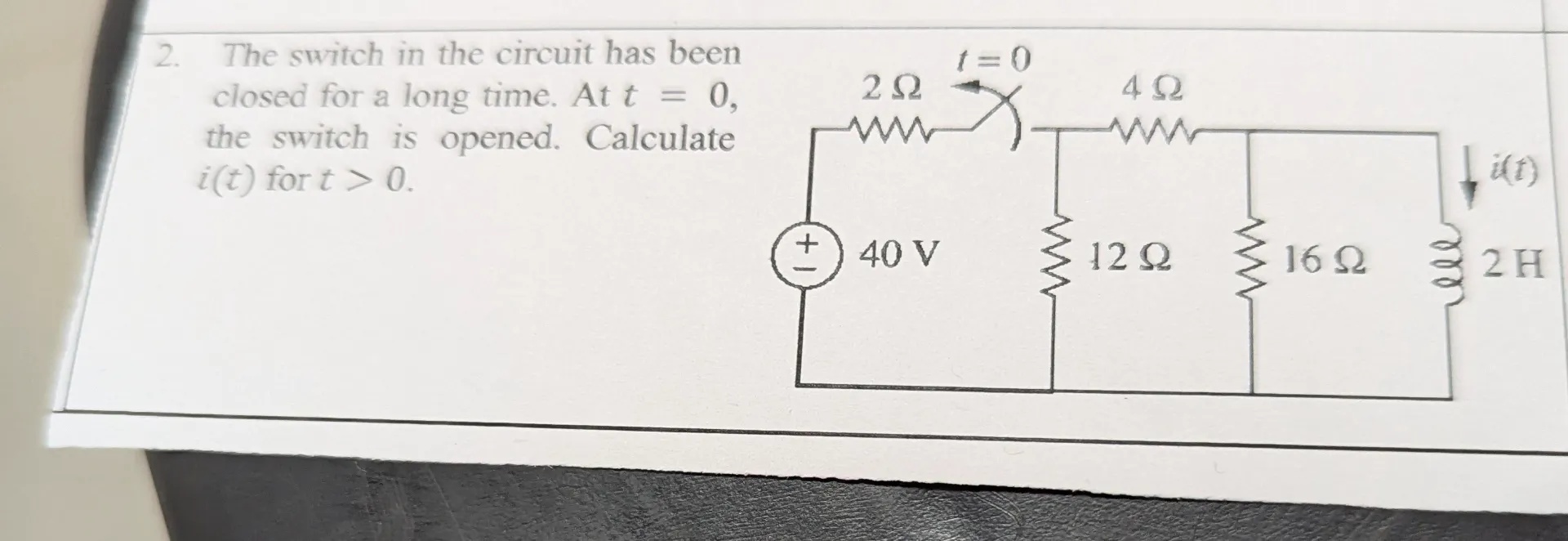 2 The switch in the circuit has been closed | StudyX