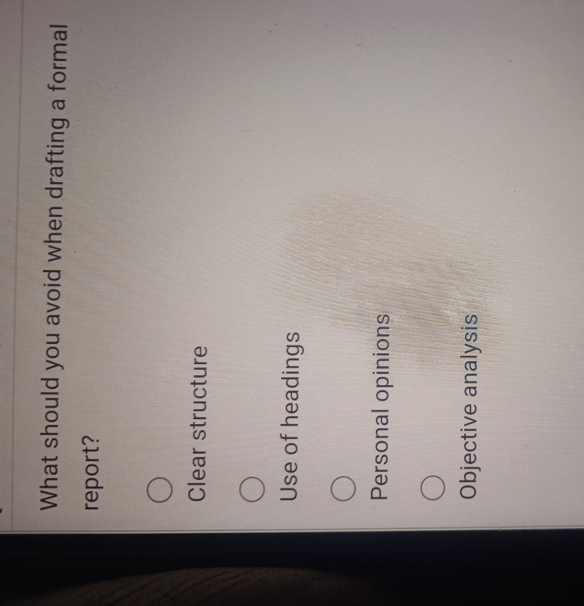 What should you avoid when drafting a formal | StudyX