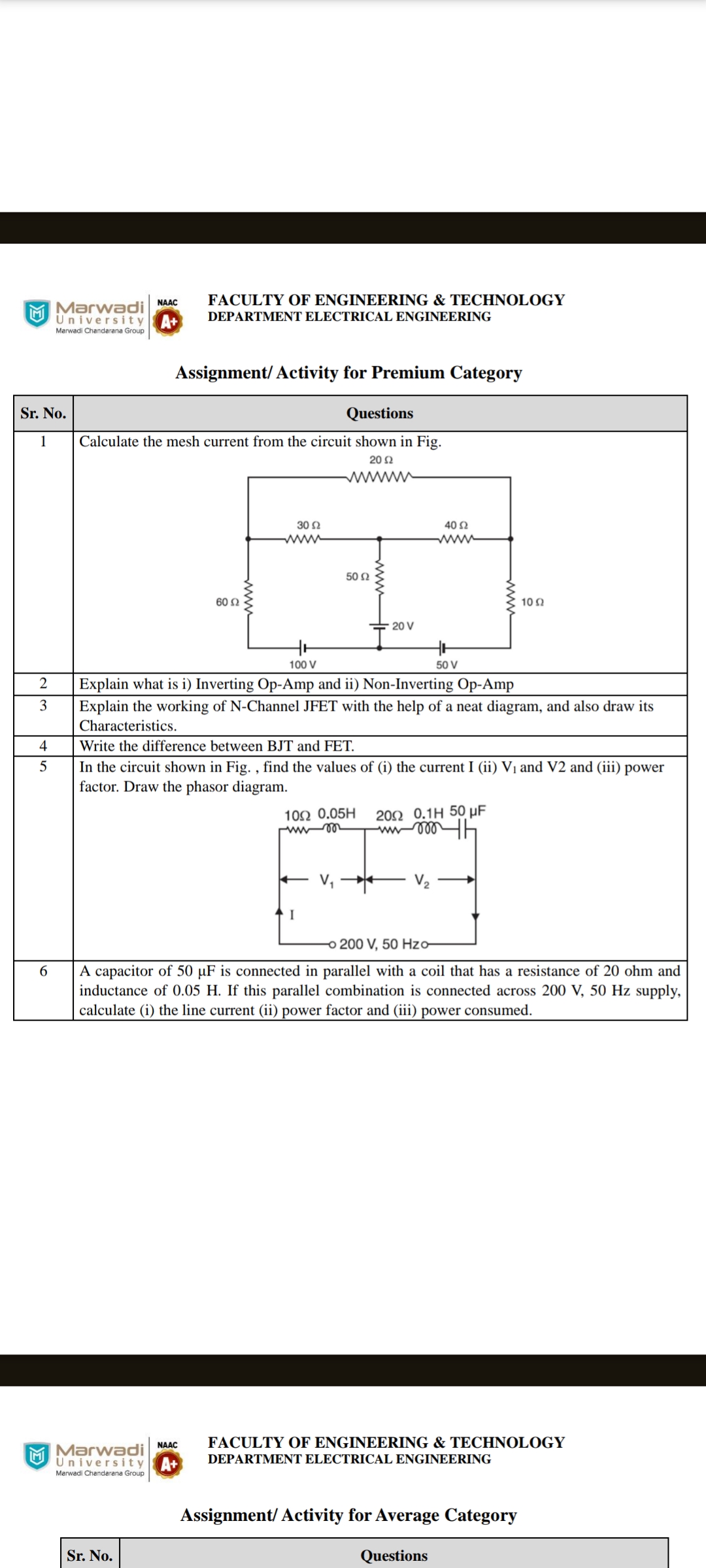 1 Calculate the mesh current from the circuit | StudyX