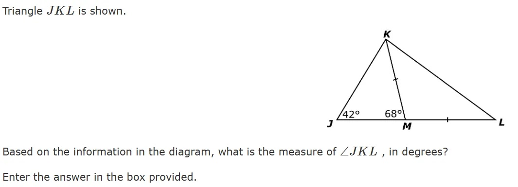 Triangle JKL is shown Based on the | StudyX