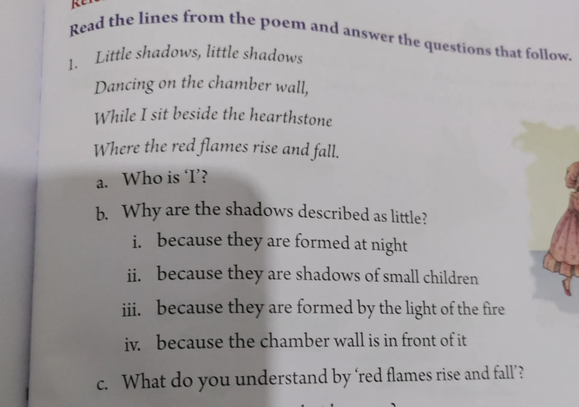Read the lines from the poem and answer the | StudyX
