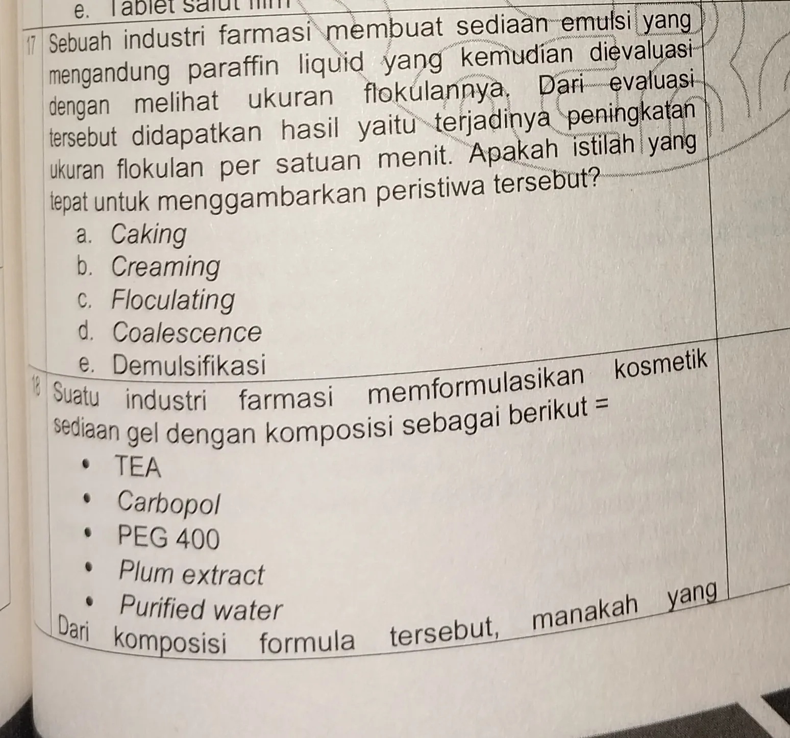 17 Sebuah industri farmasi membuat sediaan | StudyX