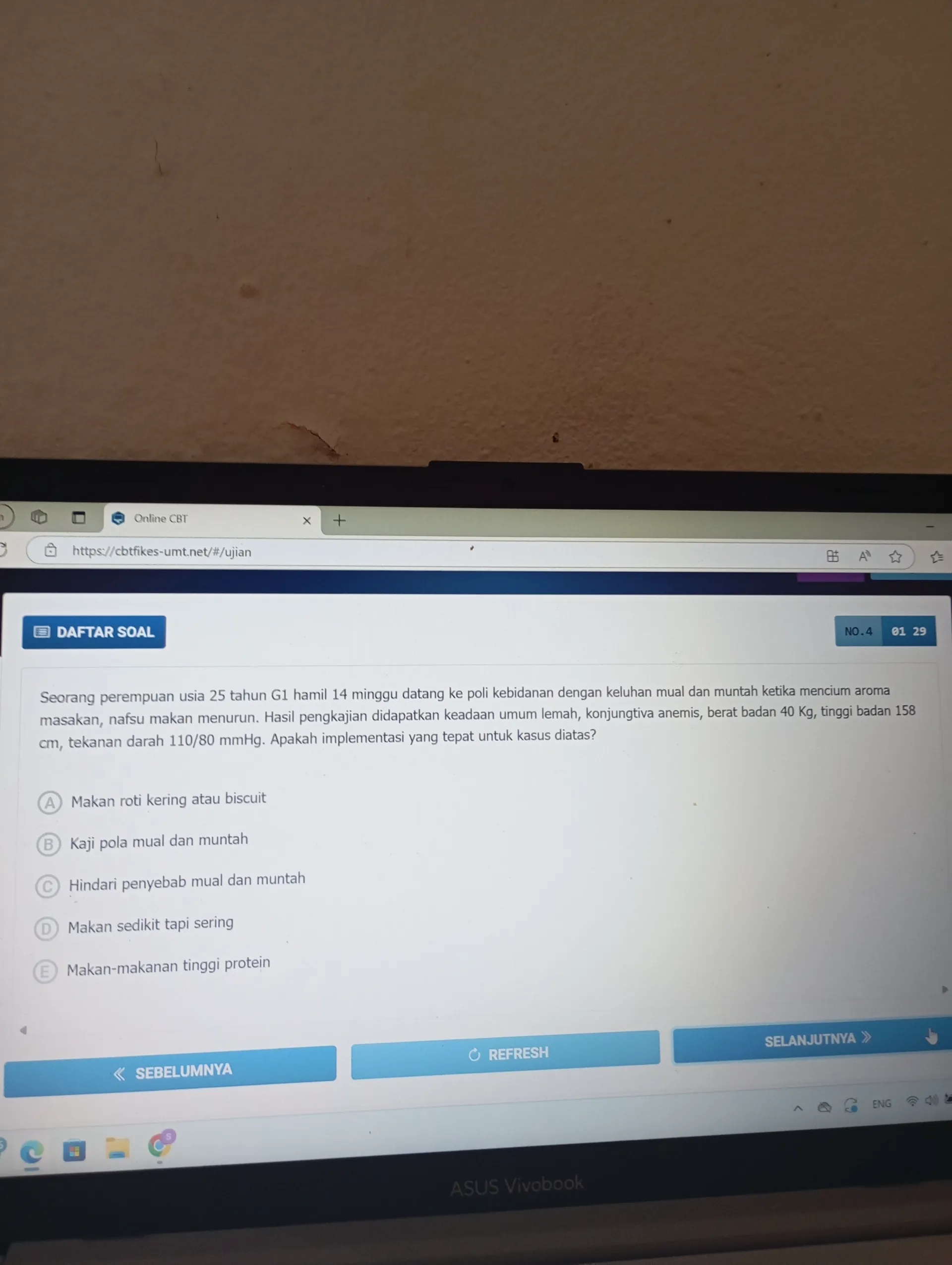 Seorang perempuan usia 25 tahun G1 hamil 14 | StudyX