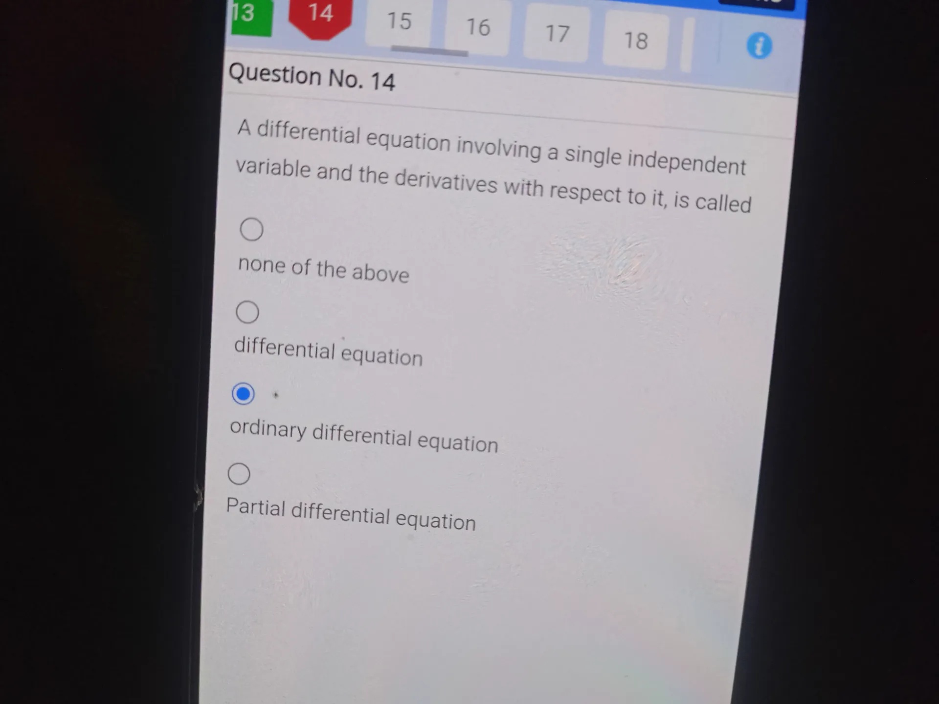 Question No 14 A differential equation | StudyX
