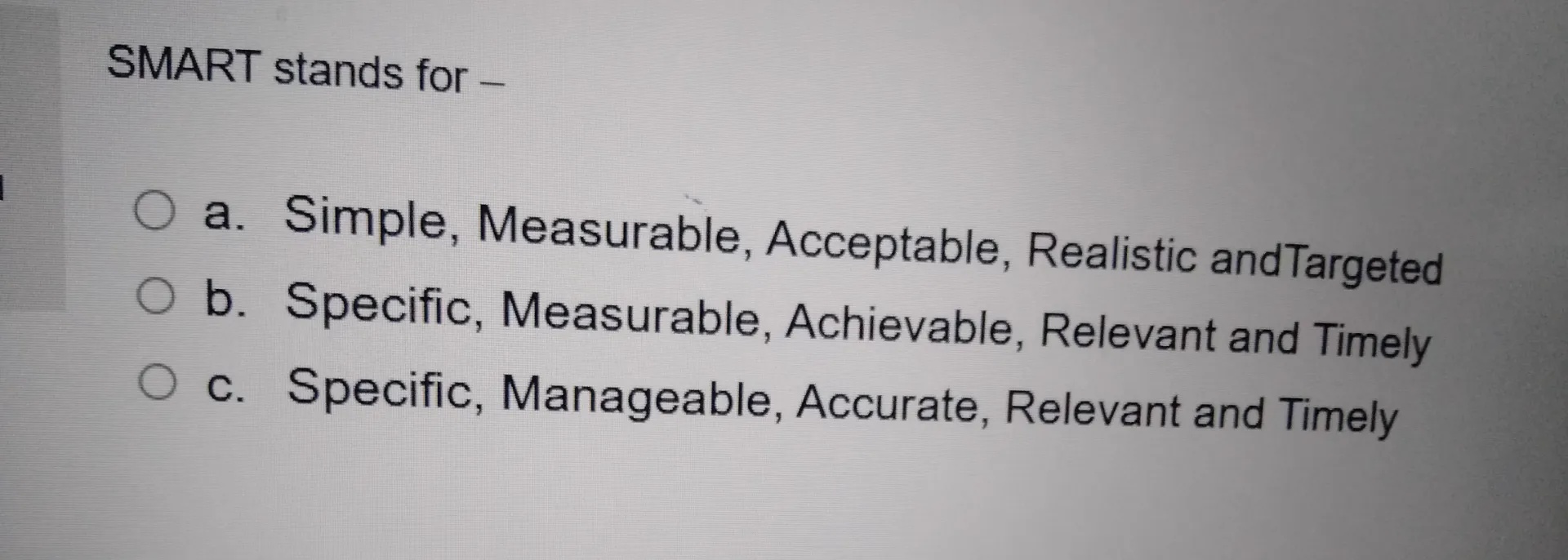 SMART stands for - a Simple Measurable | StudyX