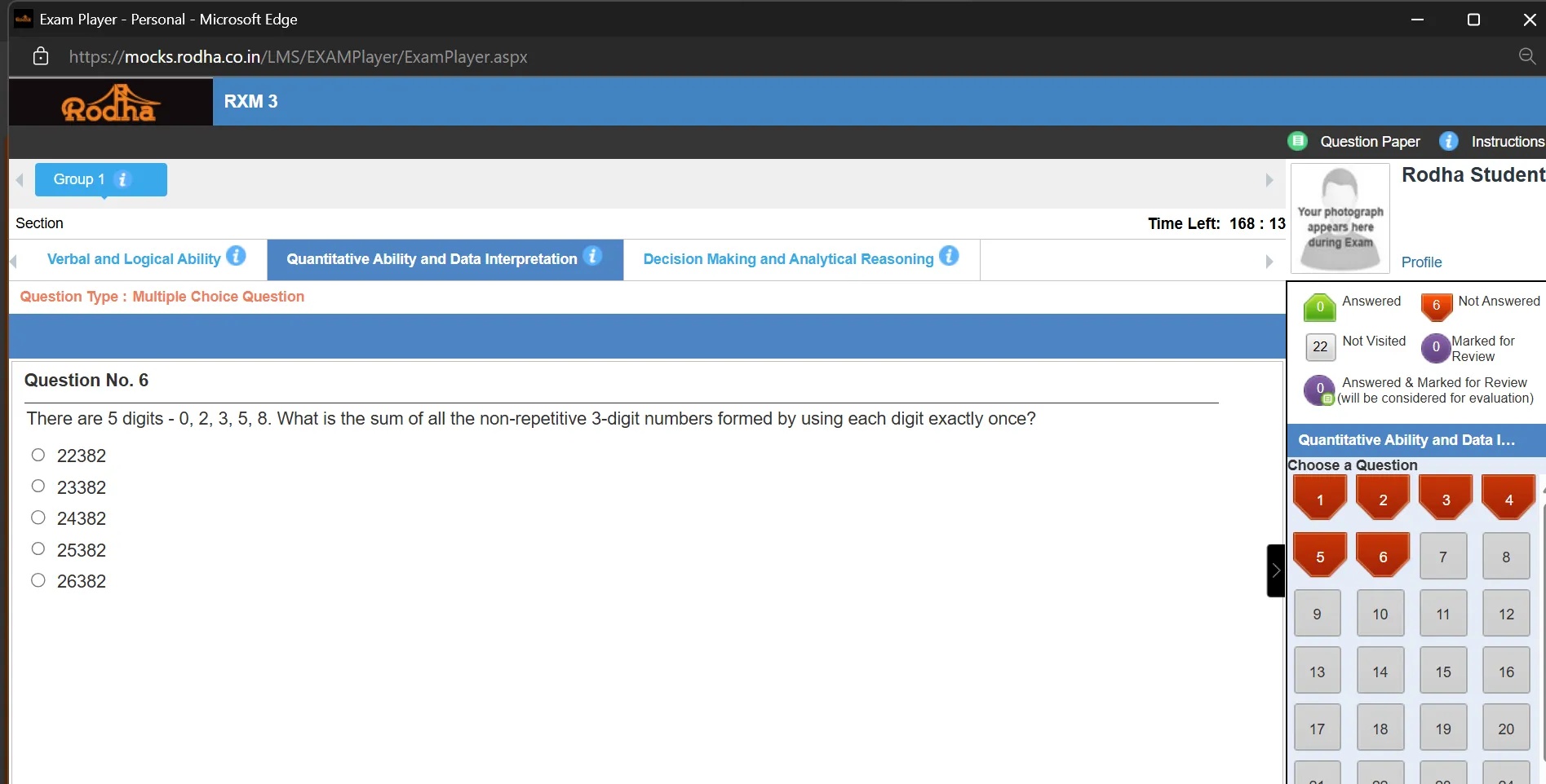 Question No 6 There are 5 digits - 0 2 3 5 8 | StudyX