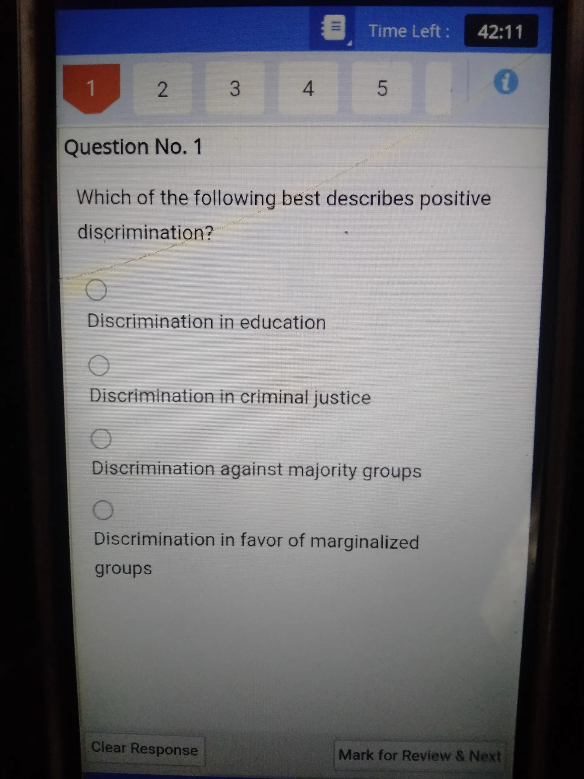 Question No 1 Which of the following best | StudyX
