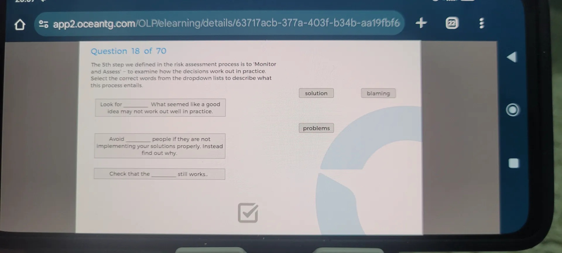 Question 18 of 70 The 5th step we defined in | StudyX