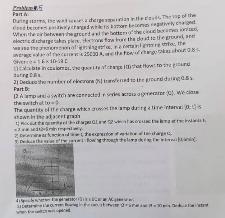 Problem5 Part A During storms the wind | StudyX