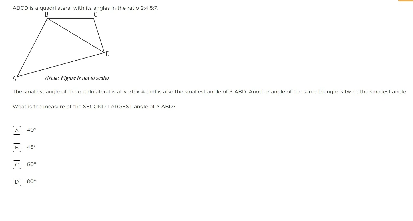 ABCD is a quadrilateral with its angles in | StudyX