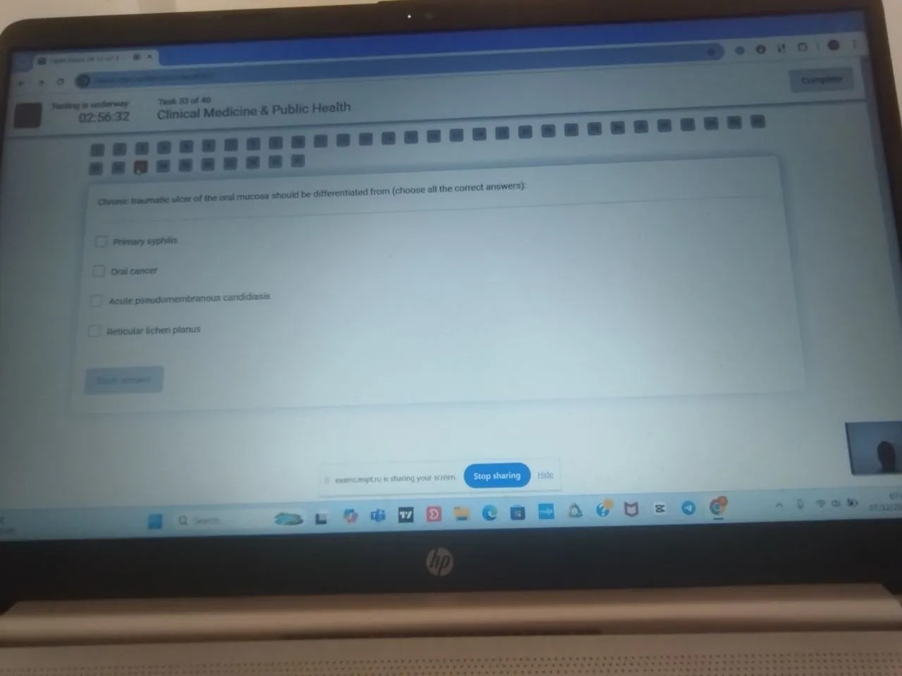 Chronic traumatic ulcer of the oral mucosa | StudyX