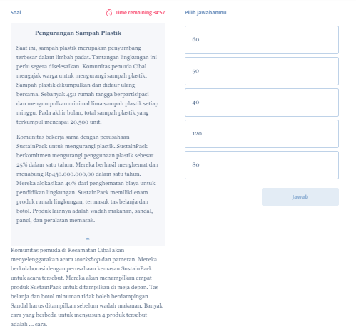 Soal Time remaining 3457 Pilih jawabanmu | StudyX