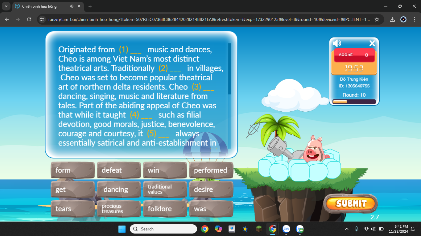 Originated from 1 music and dances Cheo is | StudyX