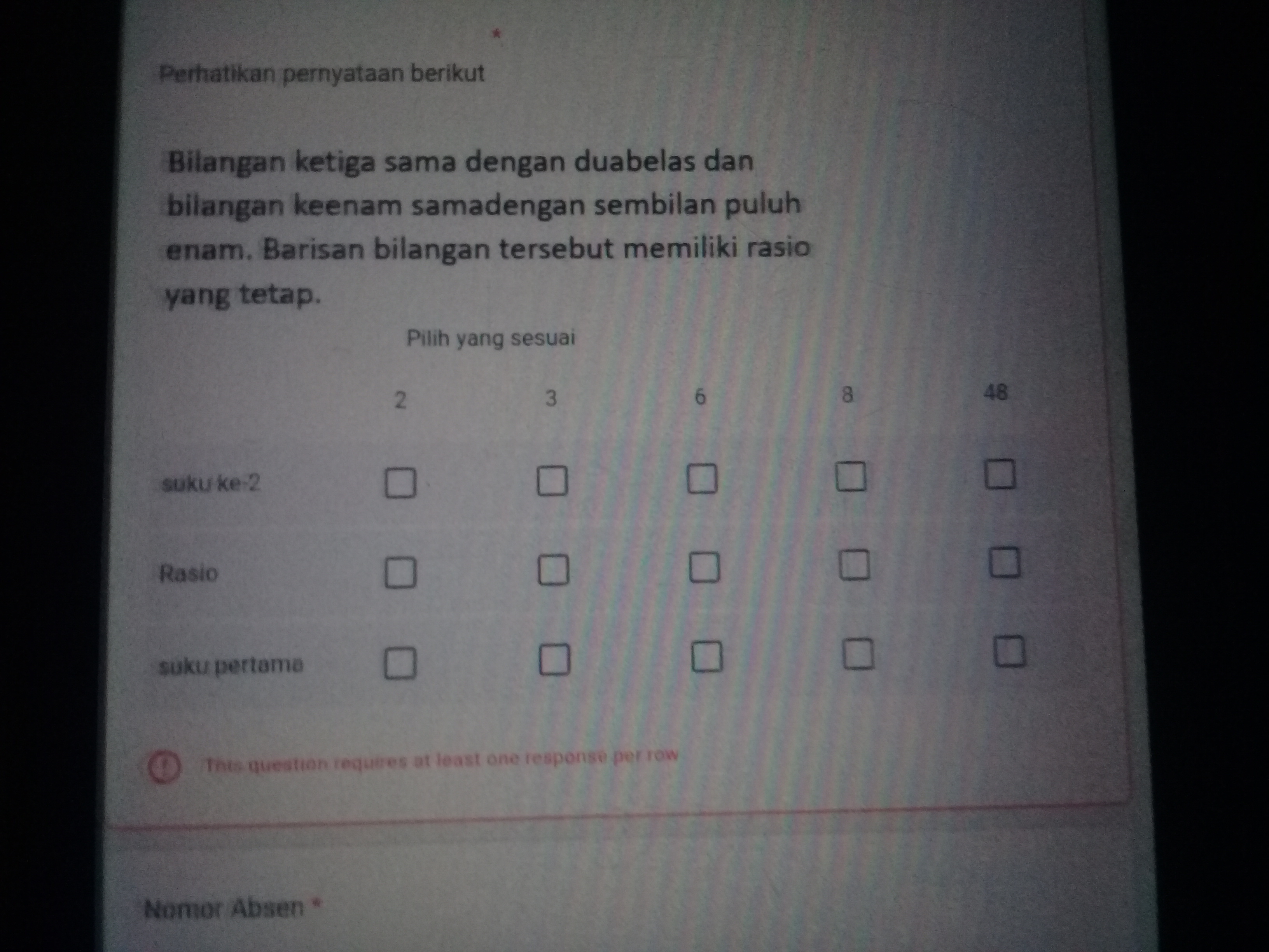 Perhatikan pernyataan berikut Bilangan ketiga | StudyX