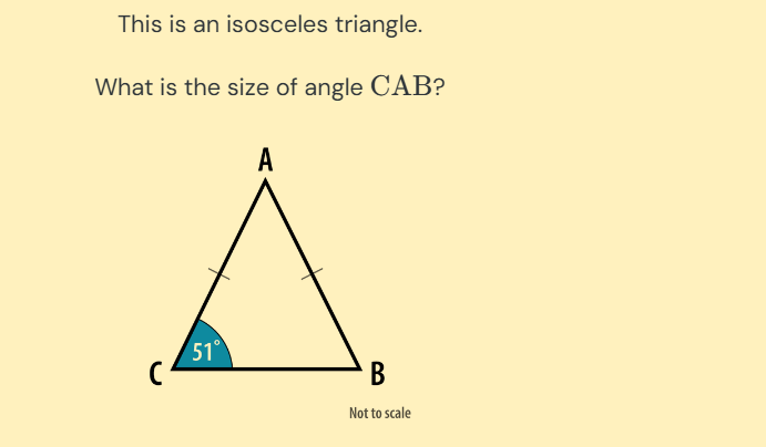 This is an isosceles triangle What is the | StudyX