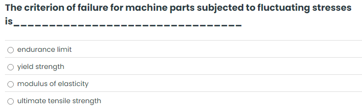 The criterion of failure for machine parts | StudyX