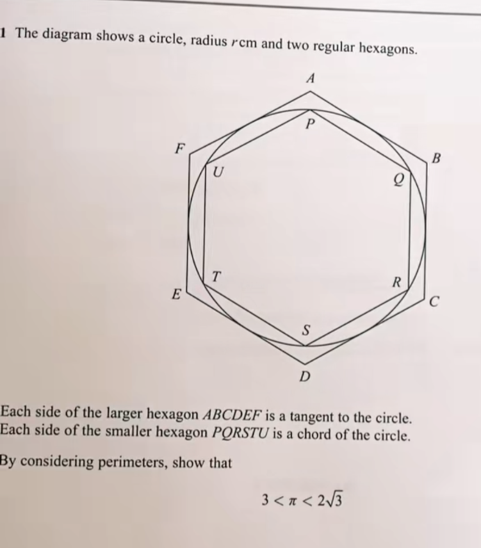 1 The diagram shows a circle radius r cm | StudyX