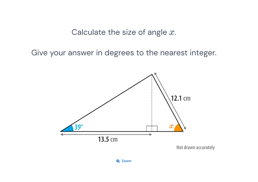 Calculate the size of angle x Give your | StudyX