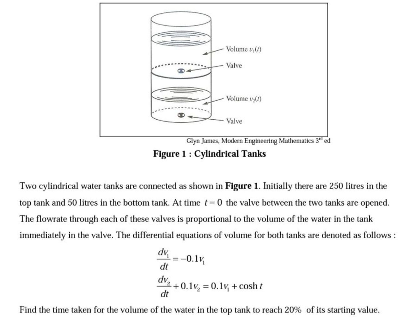 Figure 1 Cylindrical Tanks Two cylindrical | StudyX