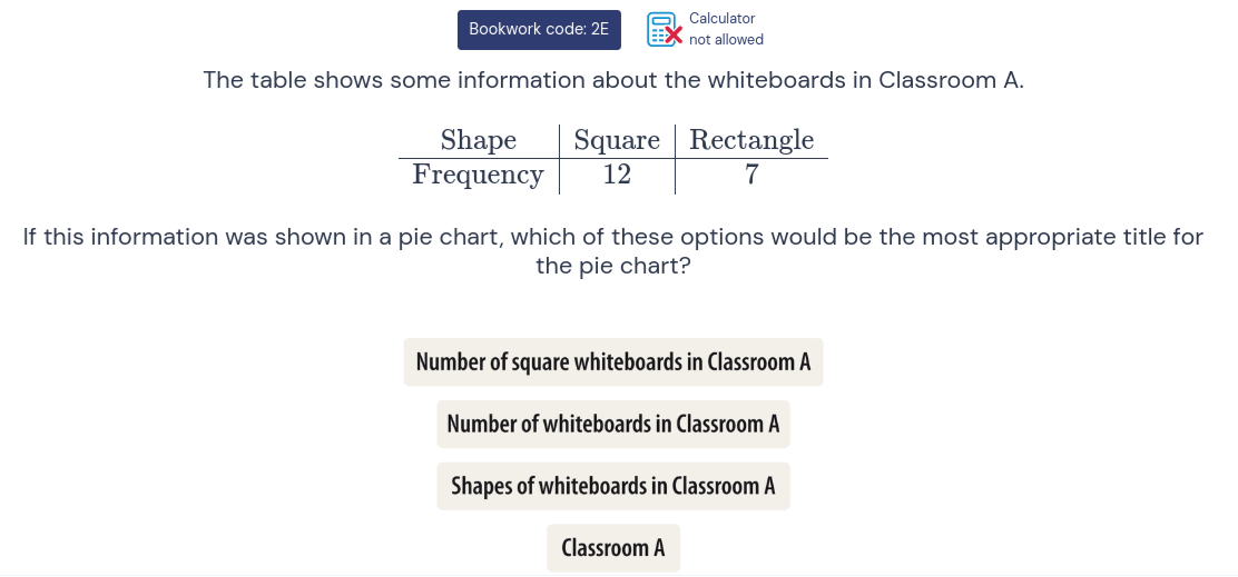 Bookwork code 2 E Calculator not allowed | StudyX