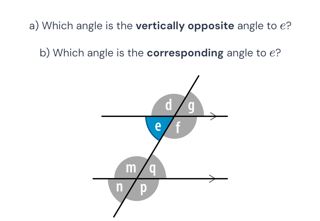 a) Which angle is the vertically opposite | StudyX