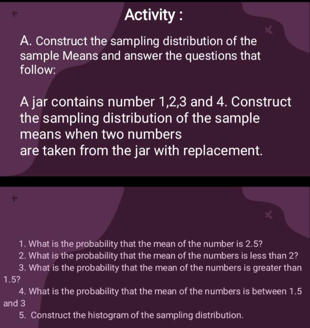 Activity A Construct the sampling | StudyX