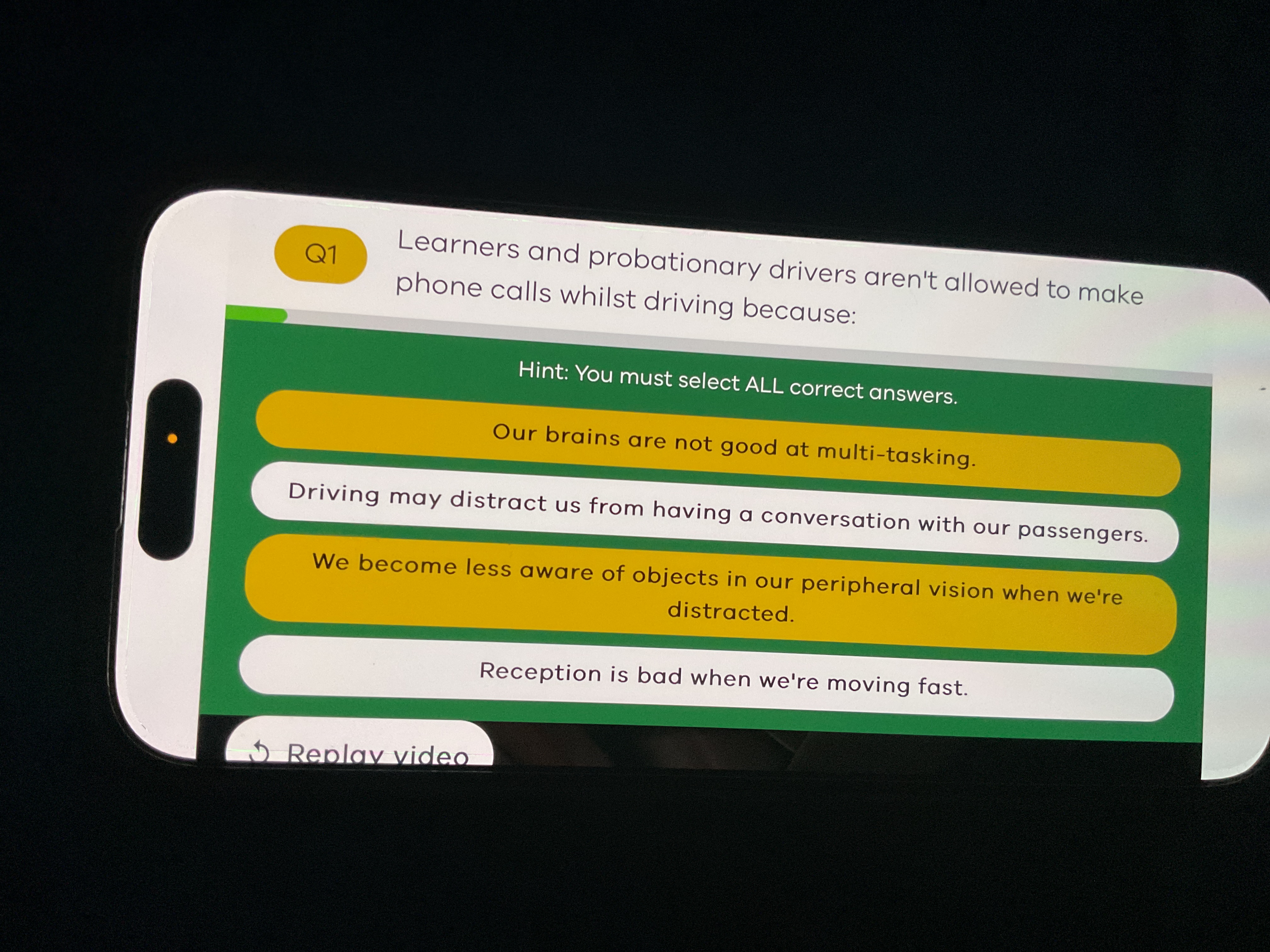 Q1 Learners and probationary drivers arent