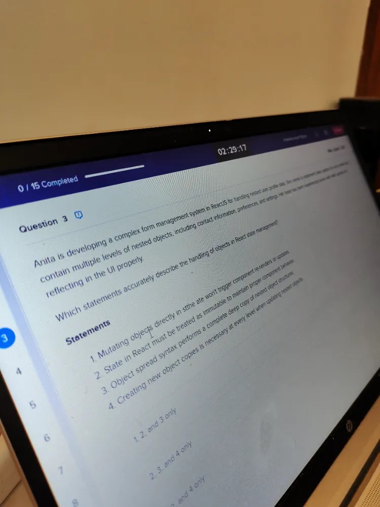 Anita is developing a complex form | StudyX