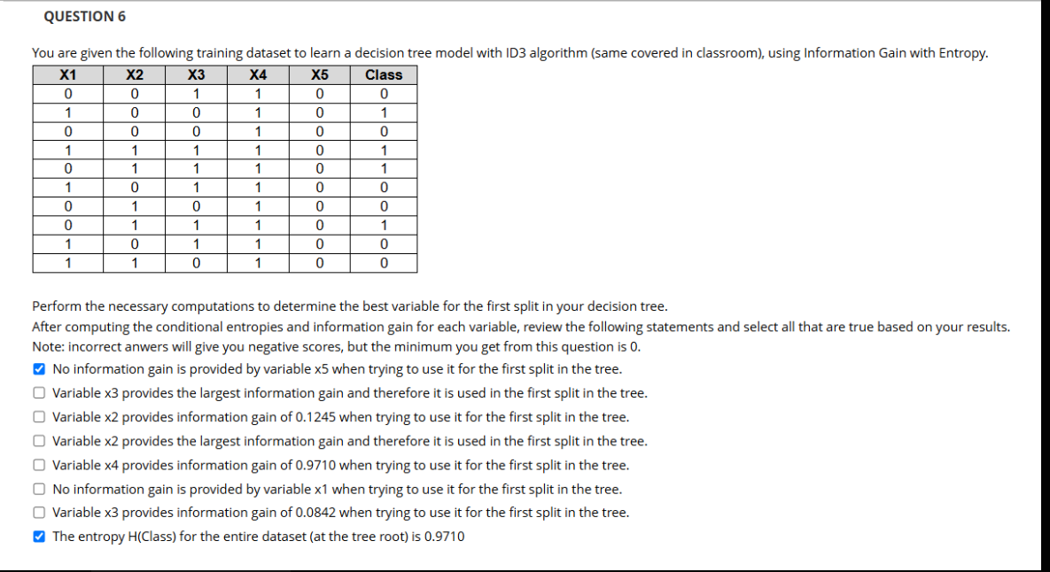 QUESTION 6 You are given the following | StudyX