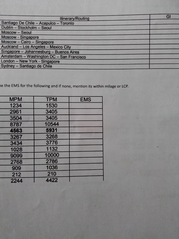 Determine the EMS for the following and if | StudyX