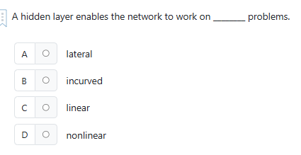 A hidden layer enables the network to work | StudyX