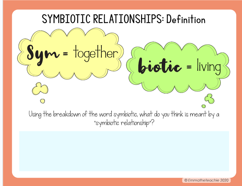 Symbiotic Relationships: Definition Sym = | StudyX
