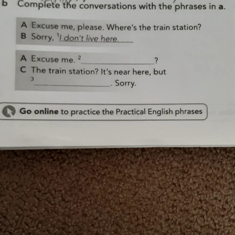 Complete the conversations with the phrases | StudyX