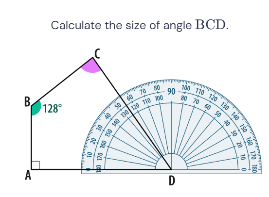Calculate the size of angle BCD. The image | StudyX