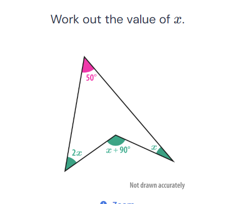 Work out the value of $x$. Diagram shows a | StudyX